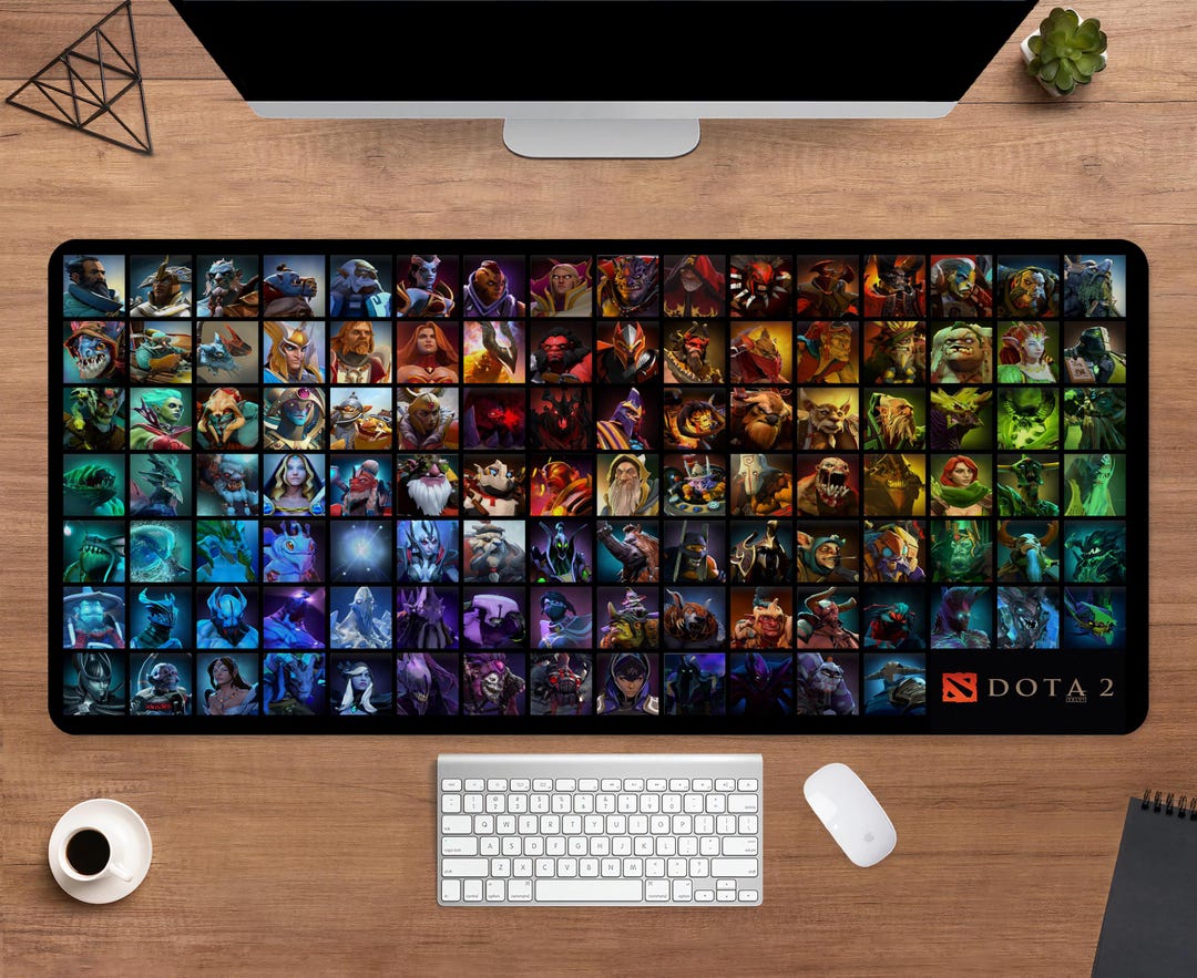 Dota 2 Heroes Desk Mat | Dota 2 Mouse Pad | Large Desk Pad | Gaming ...