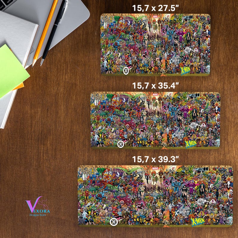 Marvel Characters Desk Mat | X-men Mouse Pad | Large Desk Pad | Movie ...