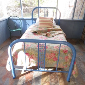1930s Vintage Blue Metal Twin Bed Frame - Etsy