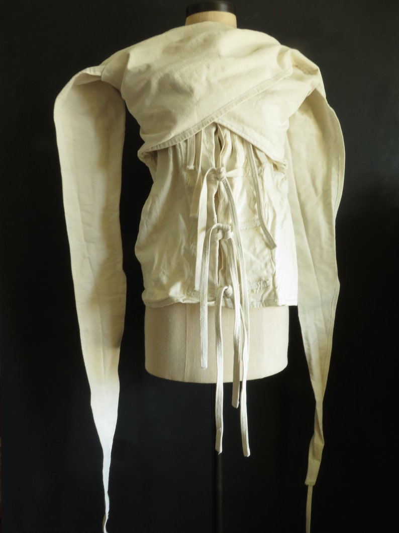 1900s Antique Straitjacket Off-white Canvas Institutional Straight ...