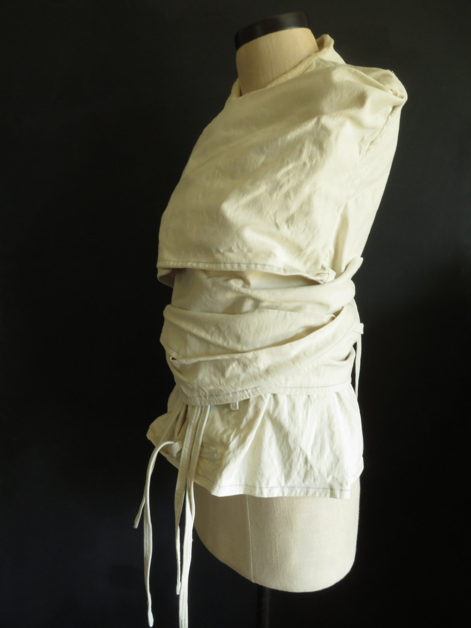 1900s Antique Straitjacket Off-white Canvas Institutional Straight ...