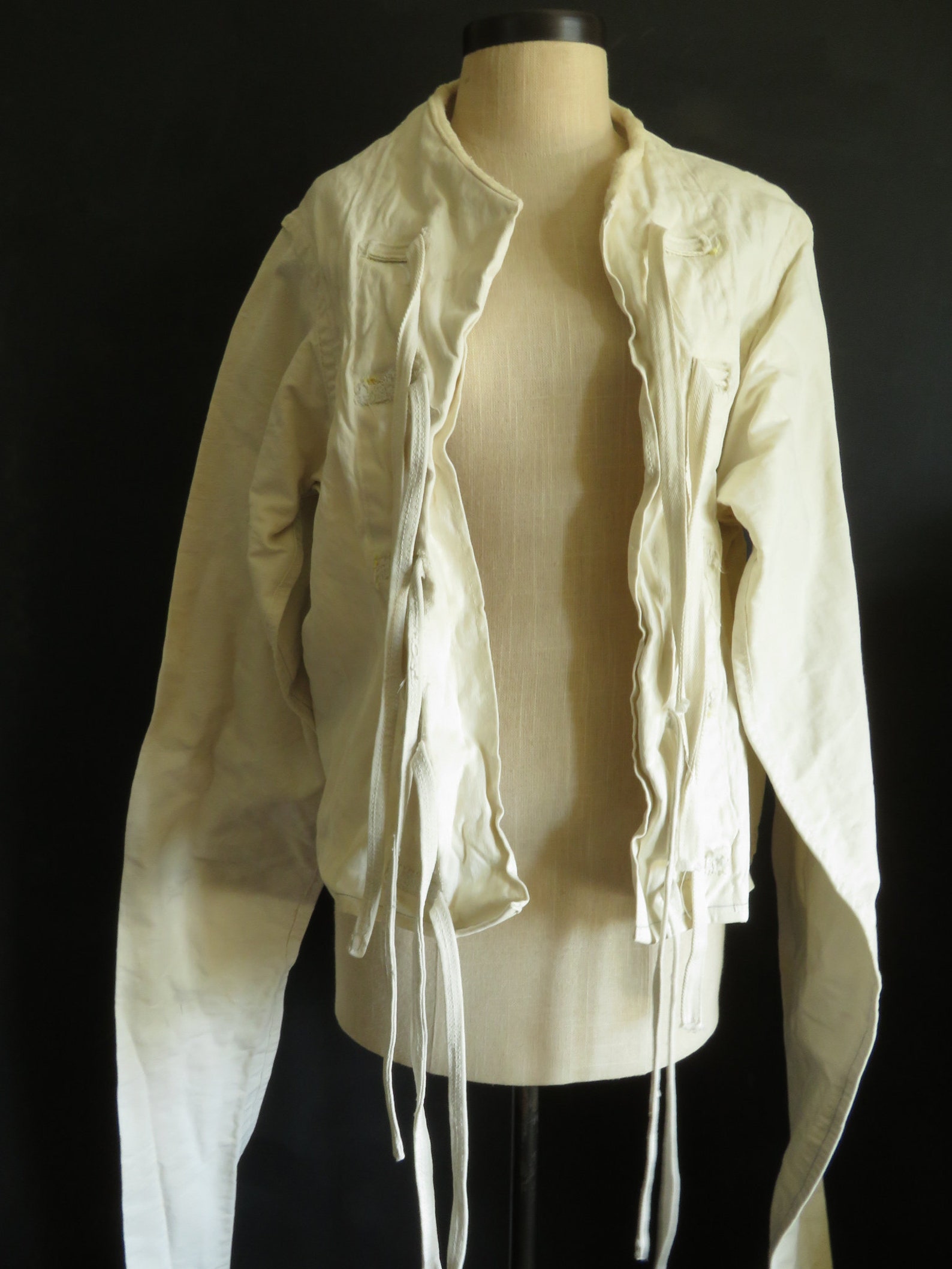 1900s Antique Straitjacket Off-white Canvas Institutional Straight ...