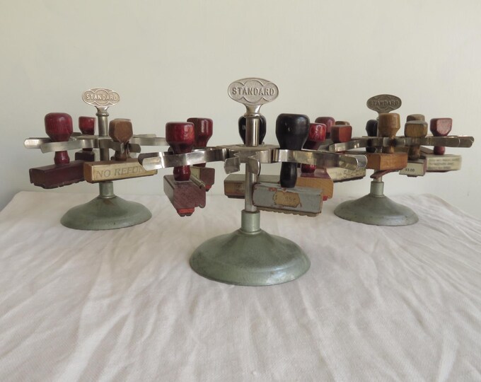 3 Rubber Stamp Carousels + 16 Stamps Vintage Collection of Rubber ...