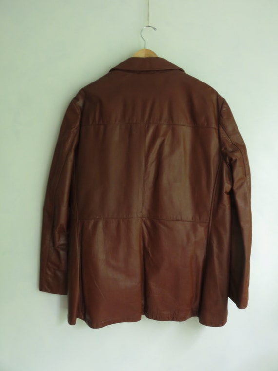 XL 70s London Fog Leather Jacket Men's Leather Jacket… - Gem