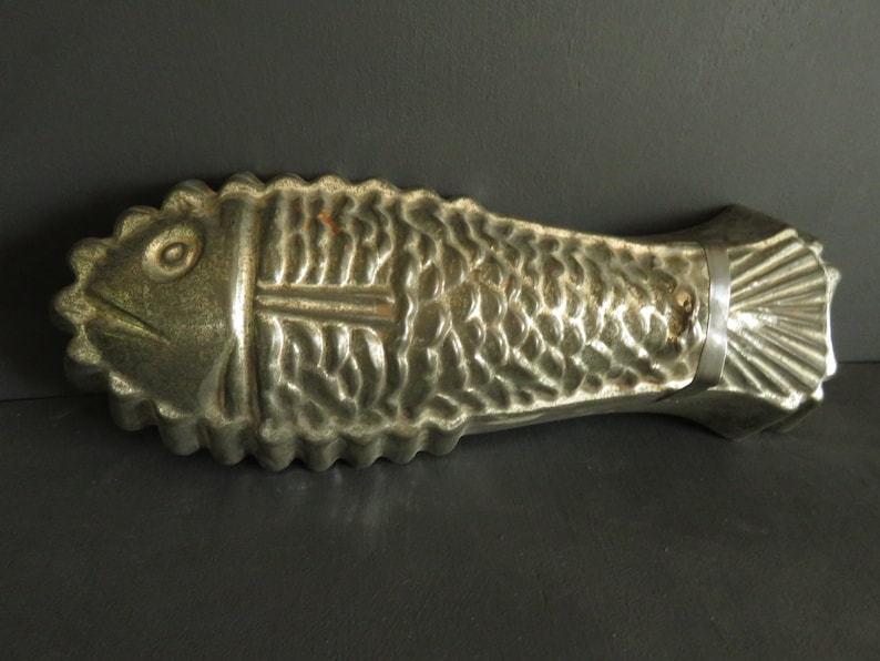 Antique West German Fish Mold Tin Metal Terrine Salmon Mousse | Etsy