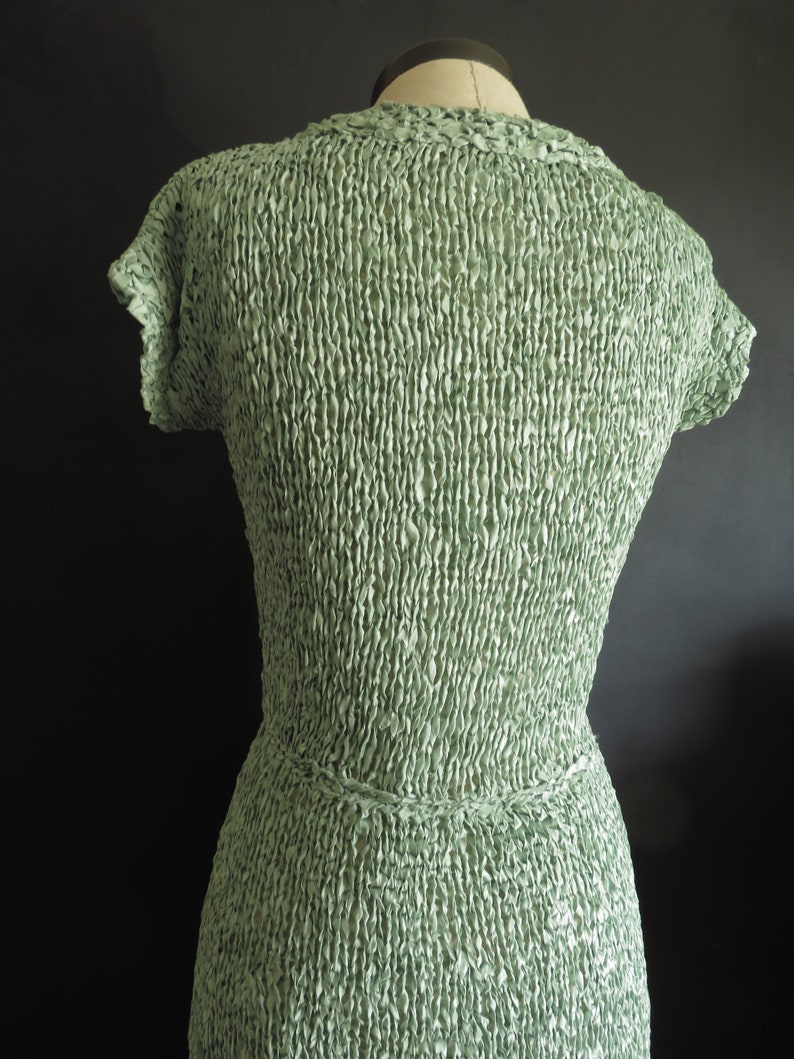 1920s Silk Ribbon Dress Crocheted Ribbon Sexy Silhouette - Etsy