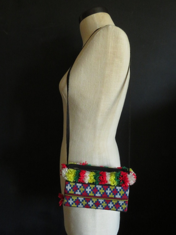 Boho Embroidered Shoulder Bag Thailand Colorful Small Thai | Etsy