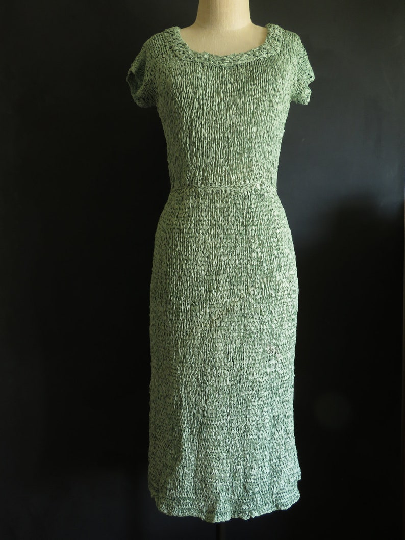 1920s Silk Ribbon Dress Crocheted Ribbon Sexy Silhouette - Etsy
