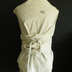 1900s Antique Straitjacket Off-white Canvas Institutional Straight ...
