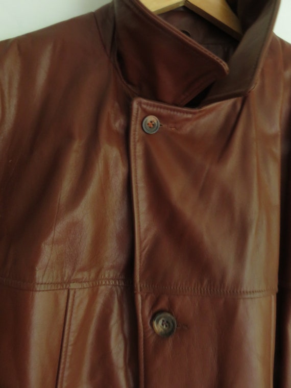 XL 70s London Fog Leather Jacket Men's Leather Jacket… - Gem