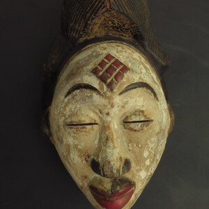 19th C. Punu Okuyi Masks African Masks Antique Female Mourning Mask ...