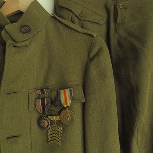 WW1 US Army Uniform C1918 Khaki Wool Insignia, Tunic & Jodhpurs, Leg ...
