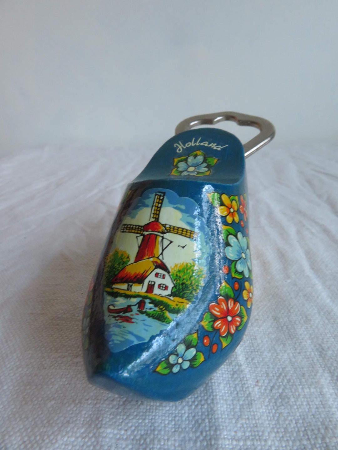 Dutch Shoe Bottle Opener Hand Painted Souvenir Holland Wooden Clog - Etsy