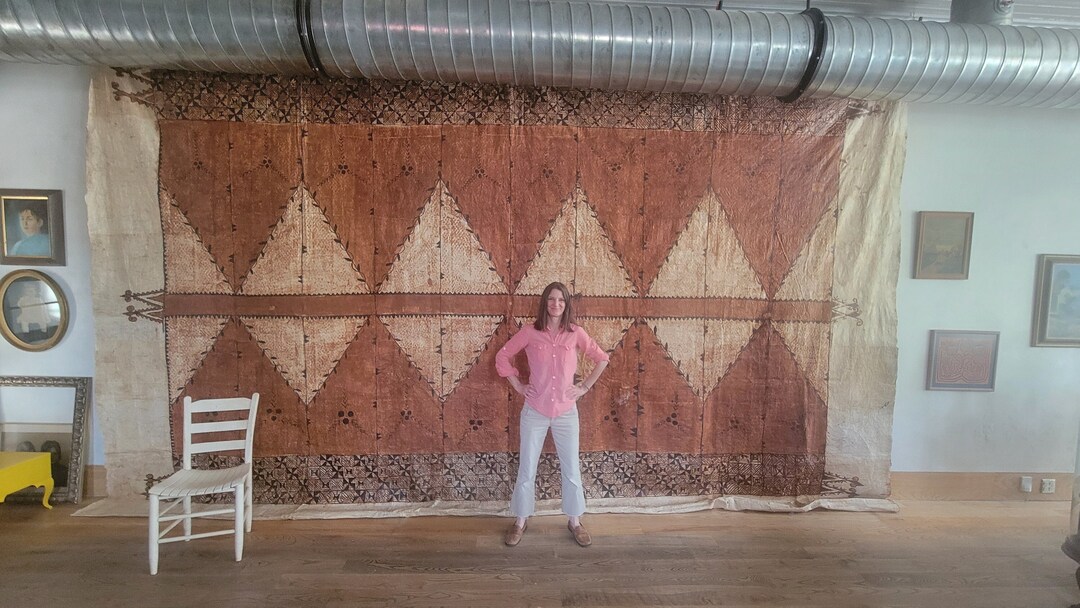 19ft X 14ft TAPA CLOTH Extra Large Antique Handcrafted Siapo Kapa Cloth ...