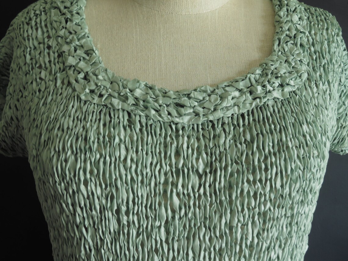 1920s Silk Ribbon Dress Crocheted Ribbon Sexy Silhouette - Etsy