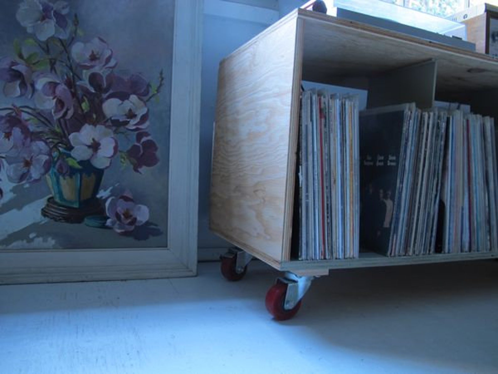 Rolling LP Vinyl Record Cabinet Custom Made Record Album - Etsy