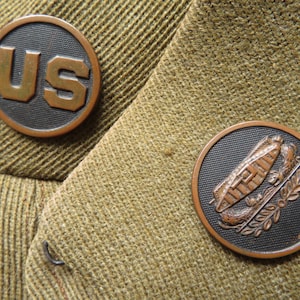 WW1 US Army Uniform C1918 Khaki Wool Insignia, Tunic & Jodhpurs, Leg ...