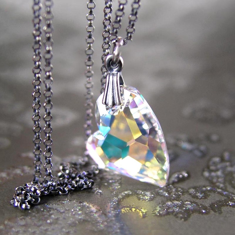 Ab Crystal Necklace - Etsy