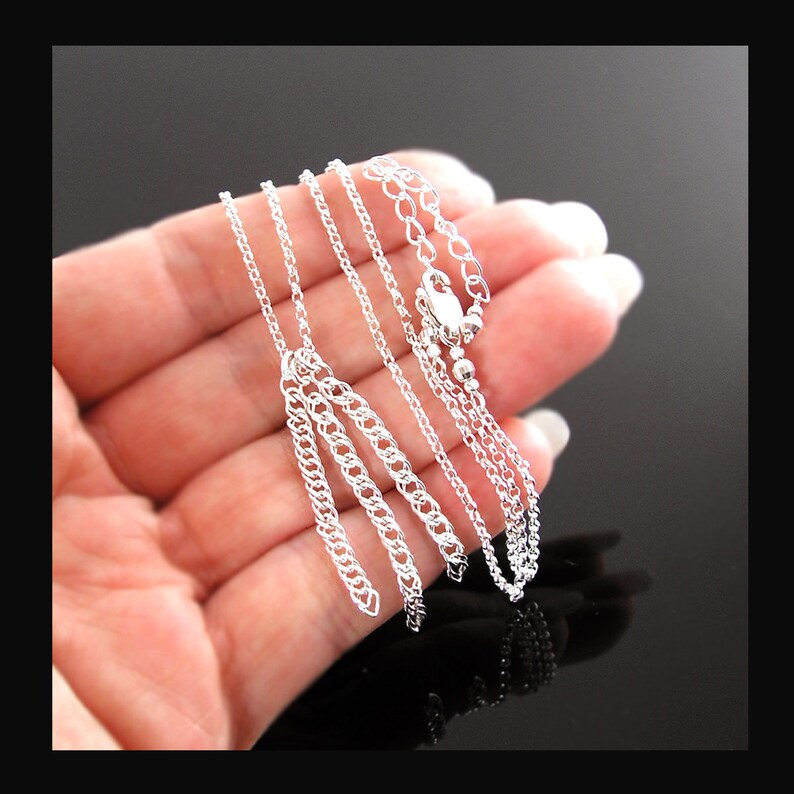 Sterling Silver Chain Necklace Dainty Everyday Necklace | Etsy