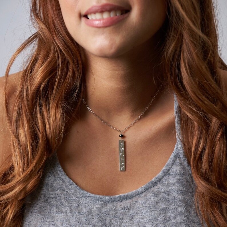 Ruby Necklace Custom Astrology Necklace Bar Necklace - Etsy