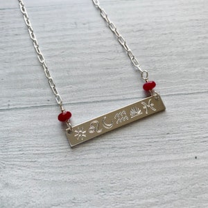 Ruby Necklace Custom Astrology Necklace Bar Necklace Birth Chart ...