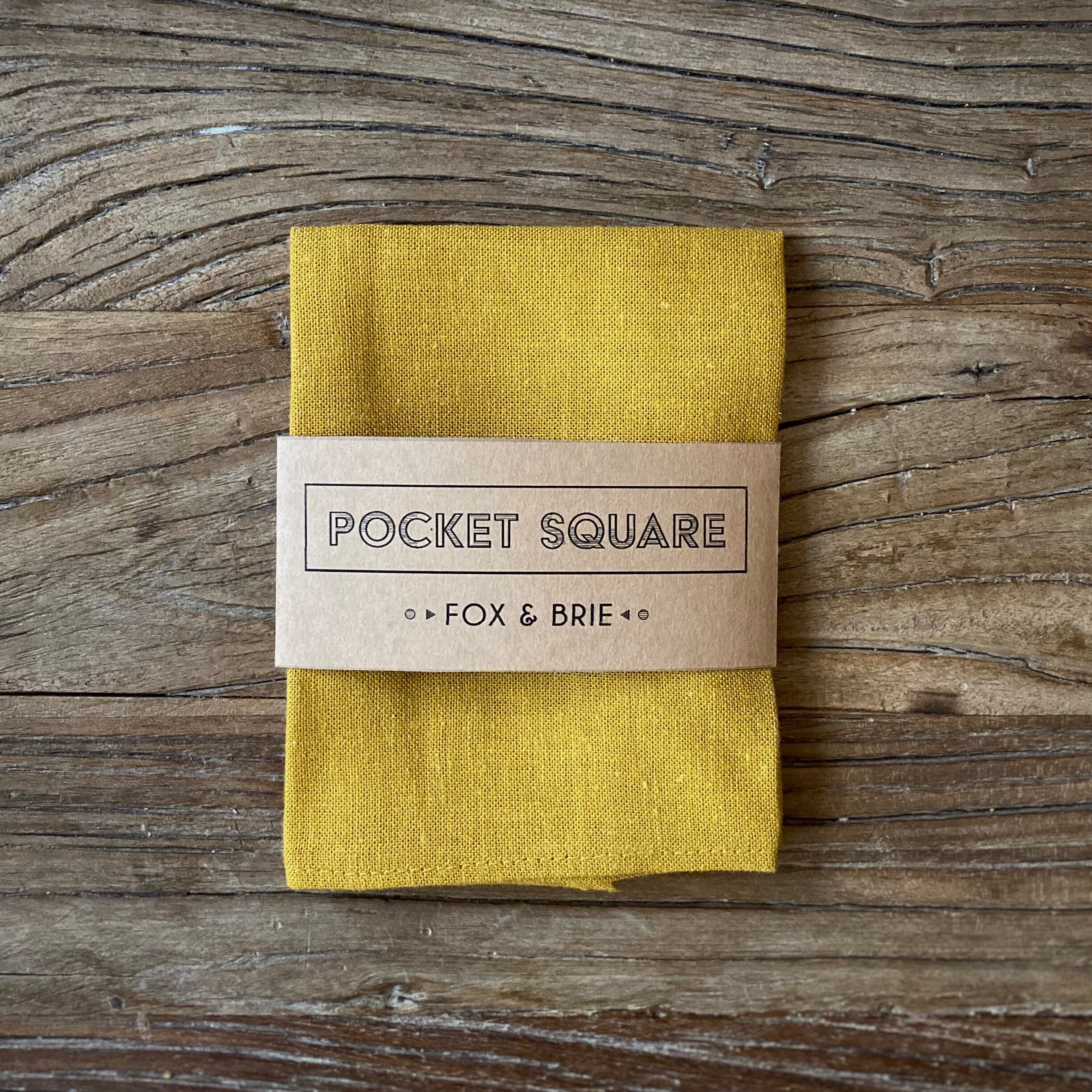 Mustard Linen Pocket Square - Etsy