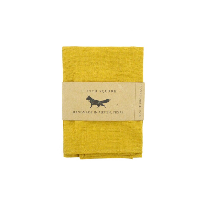 Mustard Linen Pocket Square - Etsy