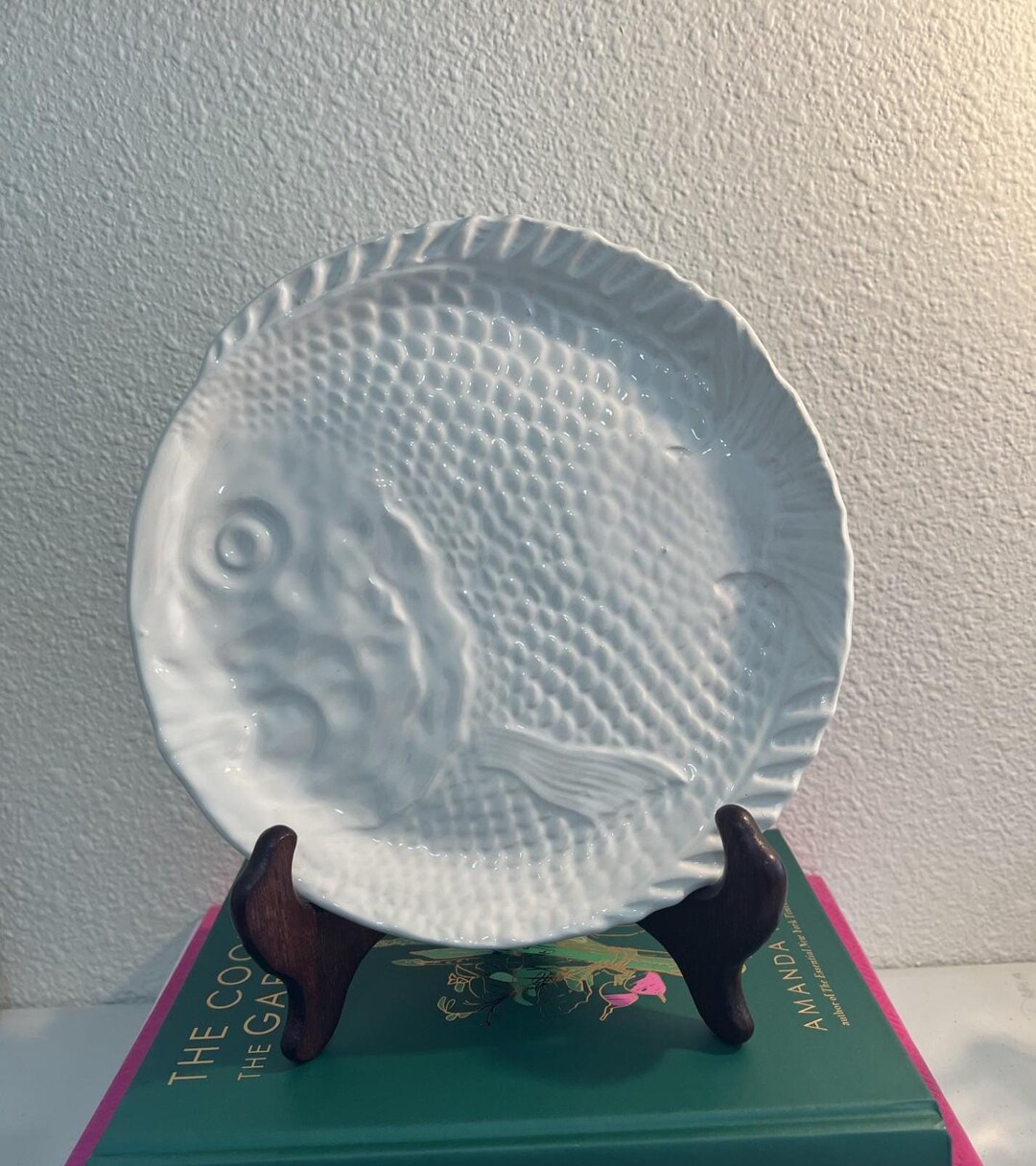 Bordallo Pinheiro Portugal 9" Ceramic White Textured Fish Plate - Etsy