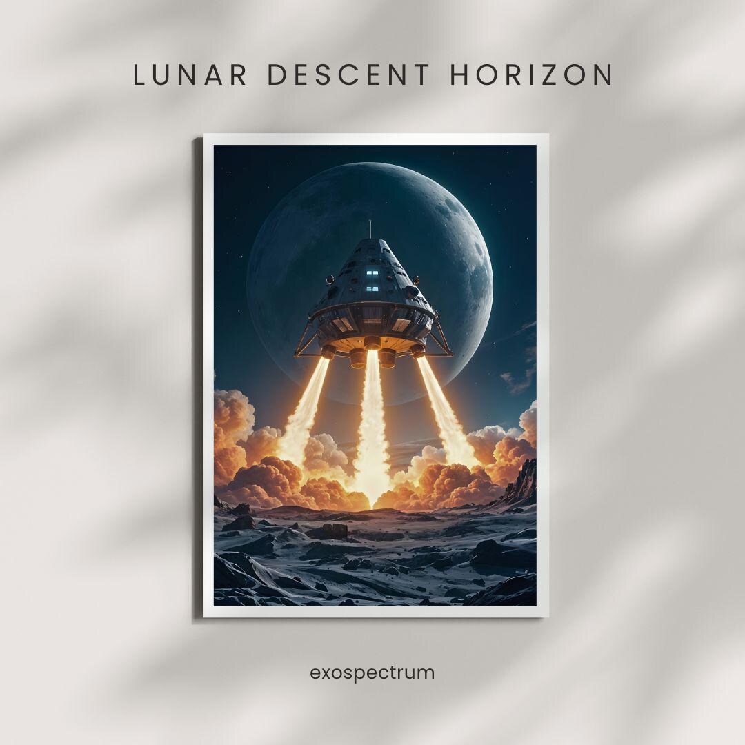 Lunar Lander Sci-fi Poster, Nasa-inspired Space Art (digital Download ...