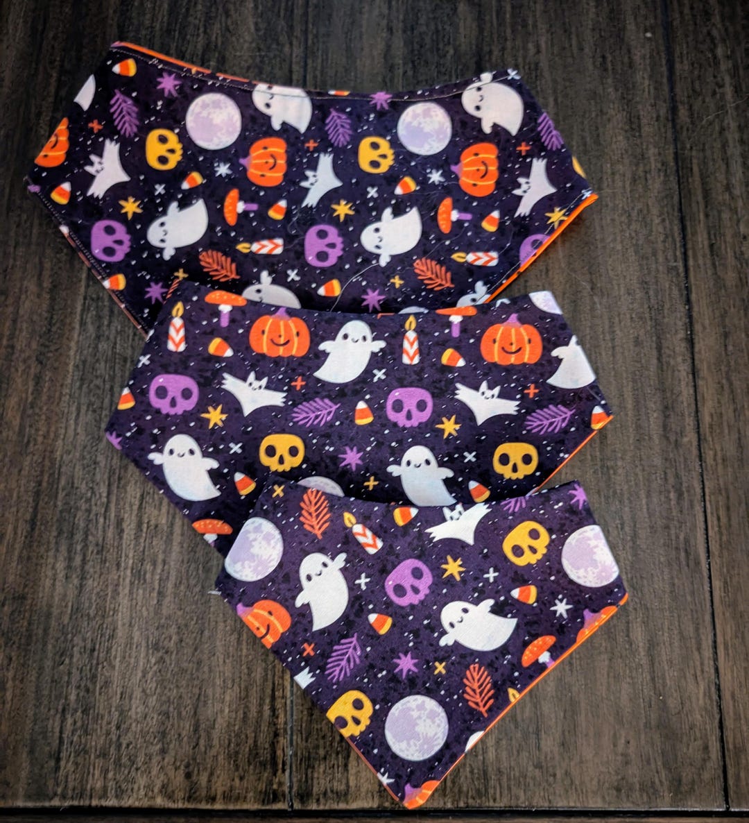 Halloween Ghosts, Bats and Pumpkins Dog Bandana - Etsy