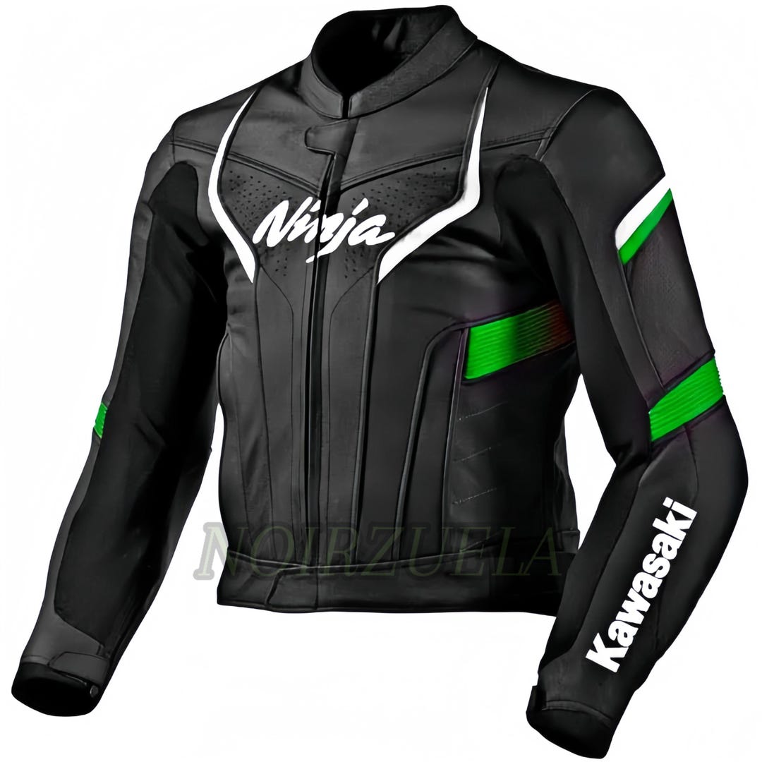 Kawasaki Ninja Leather Jacket | Motorcycle Racing Jacket | Biker Gear ...
