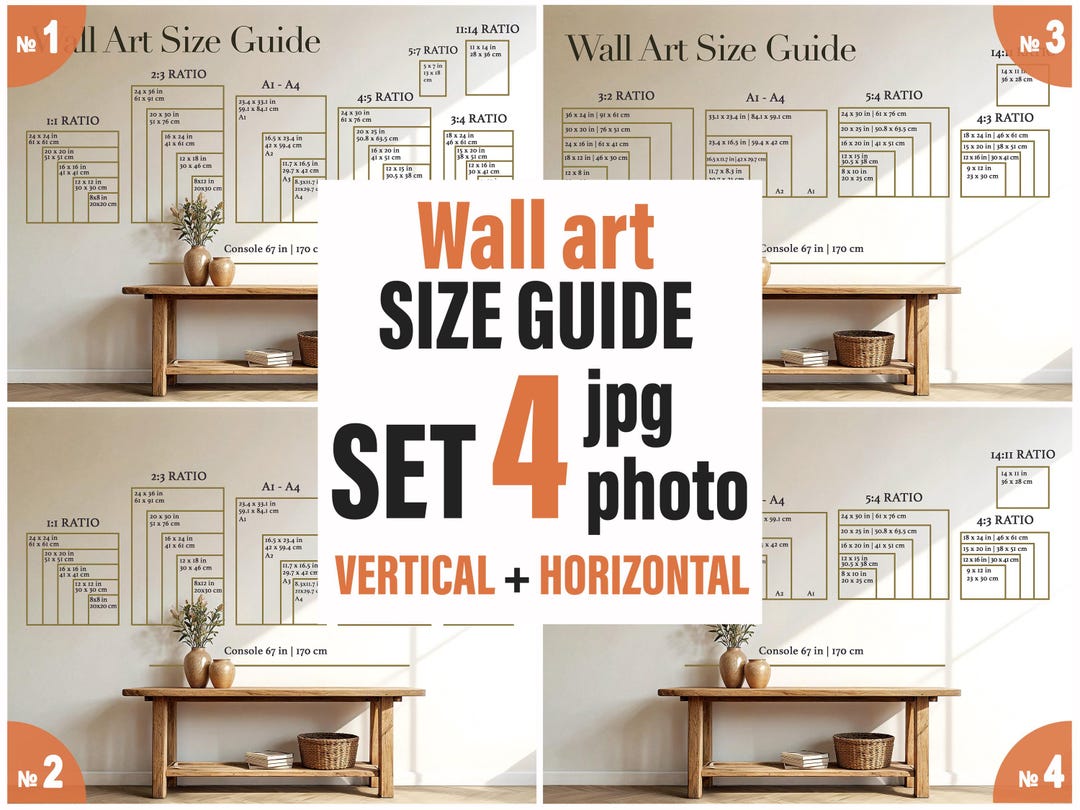 Wall Art Size Guide, Frame Size Guide, Poster Size Chart, Comparison ...