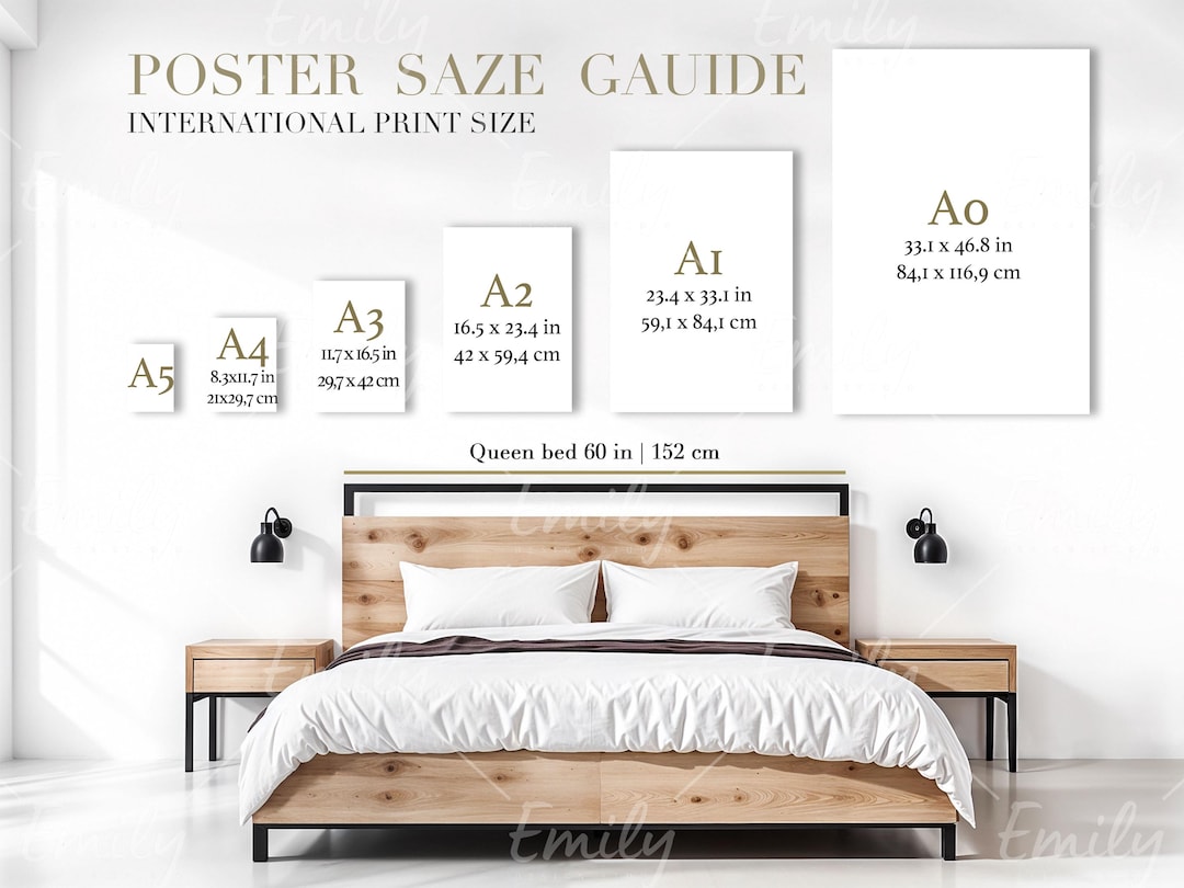 Wall Art Size Guide, Frame Comparison Chart (JPG Files) - Etsy