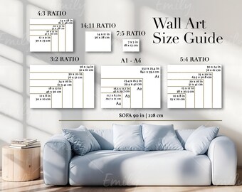 Etsy Seller Size Guide, Wall Art Dimensions Chart, Print Size Guide ...