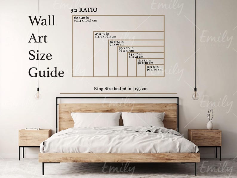 Wall Art Size Guide, Frame Comparison Chart (JPG Digital Download) - Etsy