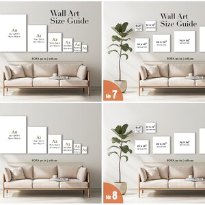 Wall Art Size Guide: Vertical, Horizontal, Square (digital Download) - Etsy