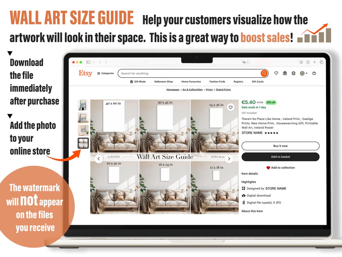Wall Art Size Guide Template, Canvas Sizes, Frame Aspect Ratio, 2:3 ...
