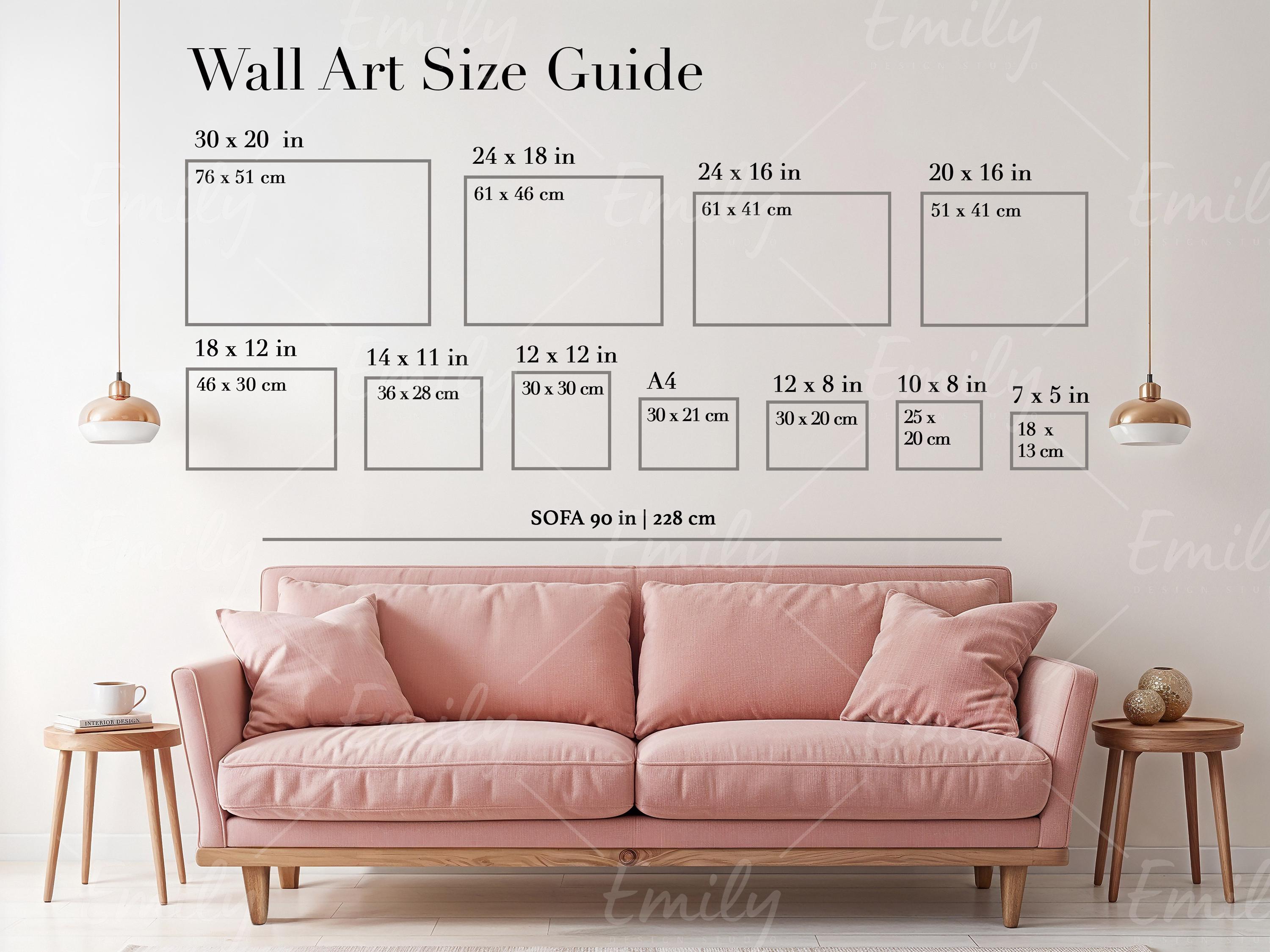 Wall Art Size Guide, Frame Size Guide, Poster Size Chart, Comparison ...