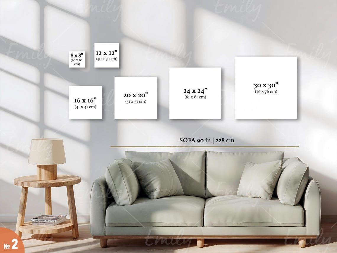 Wall Art Size Guide Chart (digital Download) - Etsy