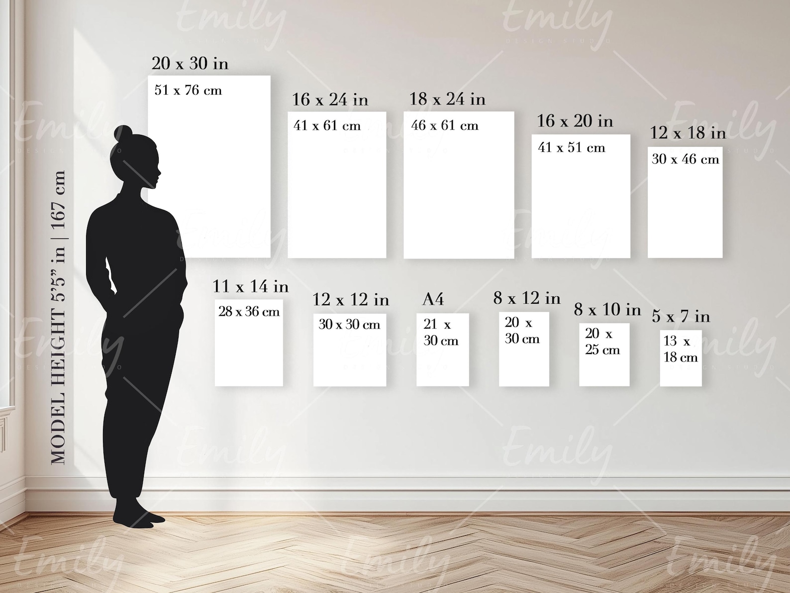 Wall Art Size Guide, Frame Size Guide, Print Size Guide, Comparison Chart, Poster Size Chart ...
