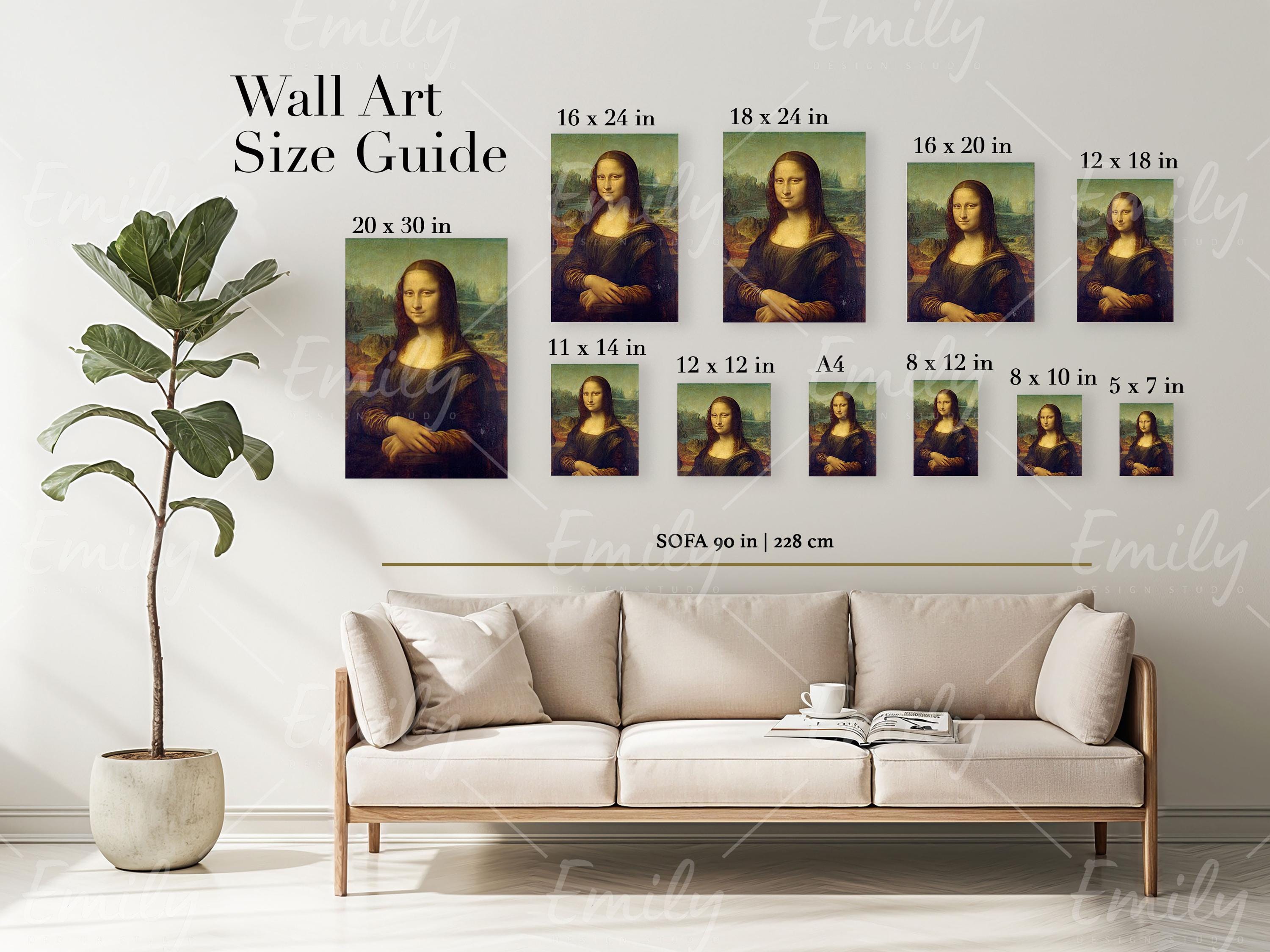 Wall Art Size Guide, Frame Size Guide, Poster Size Chart, Comparison ...