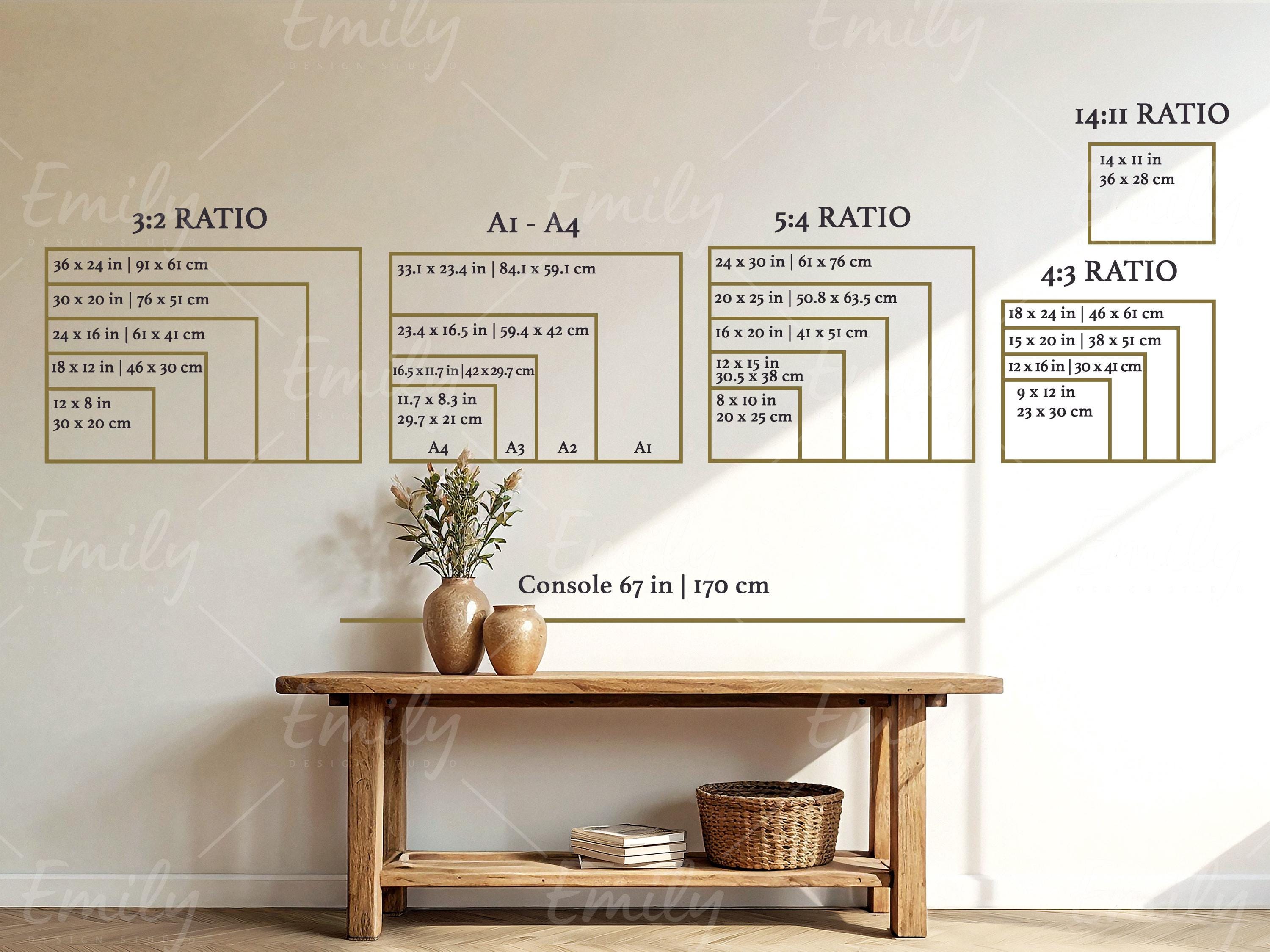 Etsy Seller Size Guide, Wall Art Dimensions Chart, Print Size Guide ...
