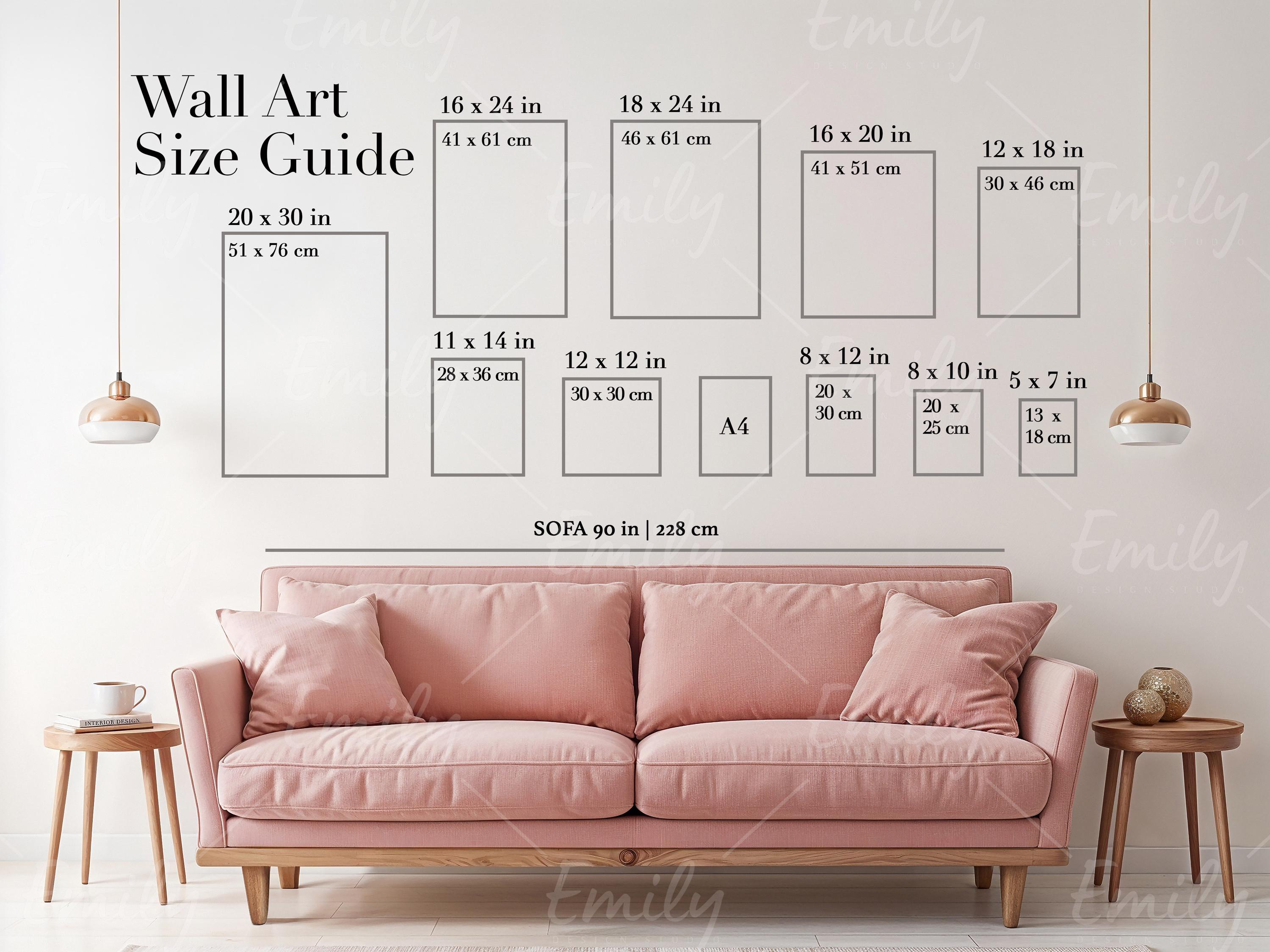 Wall Art Size Guide, Frame Size Guide, Poster Size Chart, Comparison ...