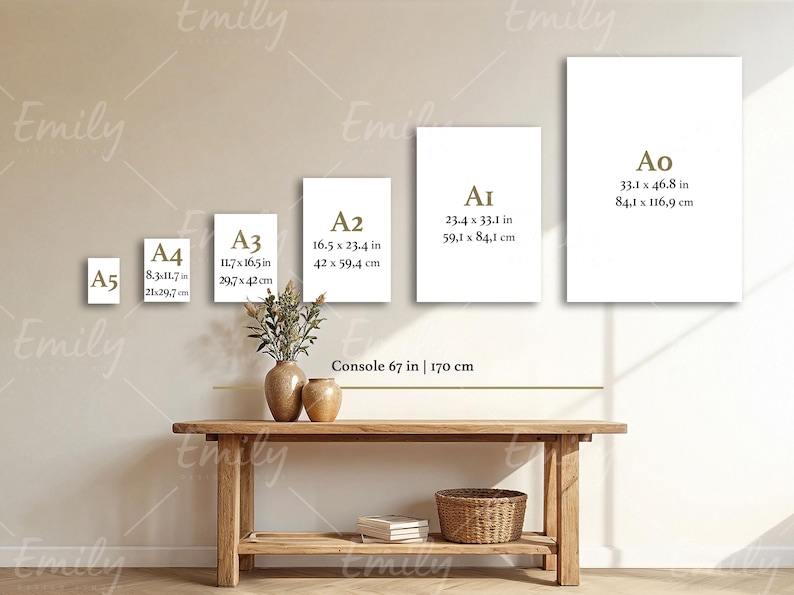 Wall Art Size Guide, Frame Size Guide, Comparison Chart, Poster Size ...