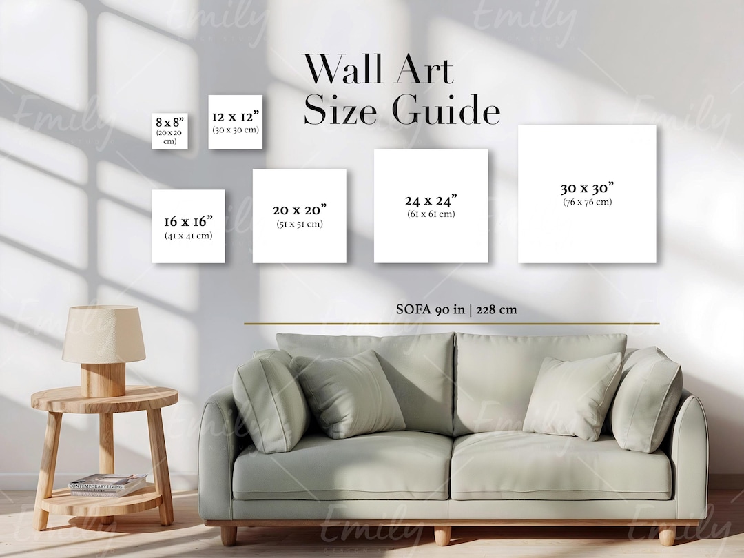 Wall Art Size Guide Chart (digital Download) - Etsy