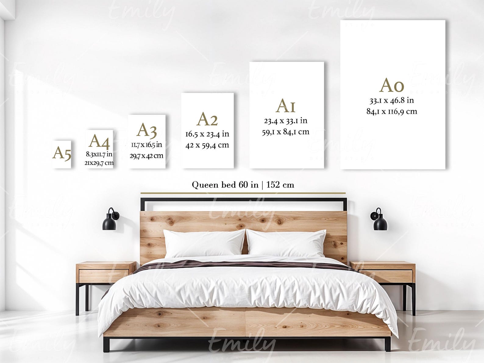 Wall Art Size Guide, Frame Comparison Chart (JPG Files) - Etsy