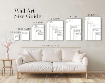 Wall Art Size Guide, Frame Size Guide, Print Size Guide, Comparison Chart, Poster Size Chart ...