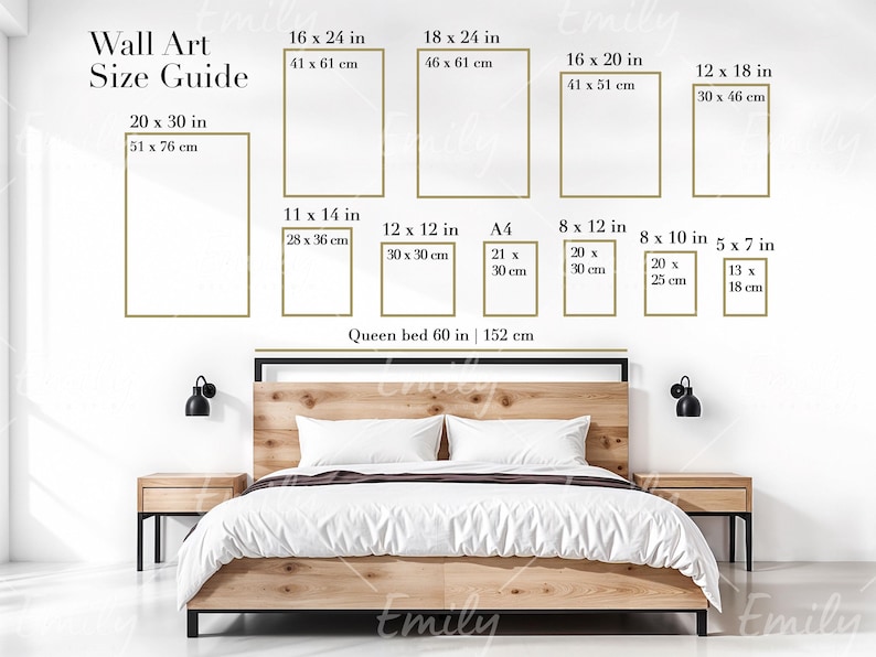 Wall Art Size Guide, Frame Sizing Reference (JPG Digital Download) - Etsy