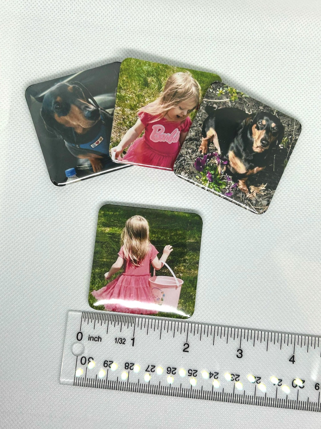 Set of 4 Custom Square Photo Refrigerator Magnets. 2 Inch (50mm) - Etsy