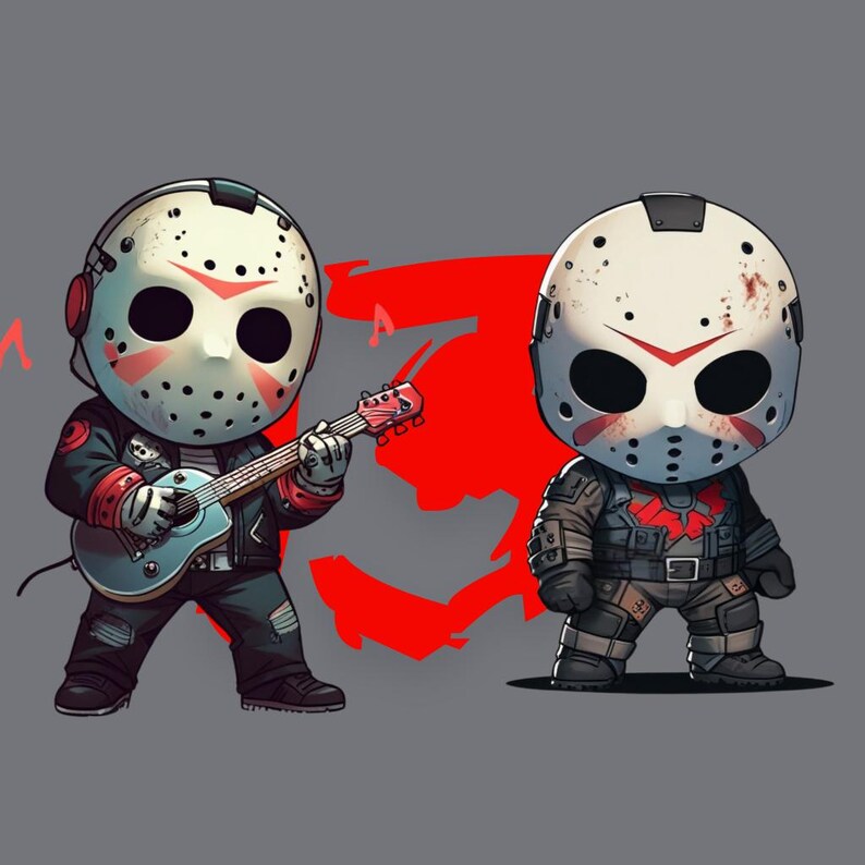 10 Chibi Jason PNG - Horror Chibi Cliparts – High Resolution Digital Stickers - Cute Slasher ...